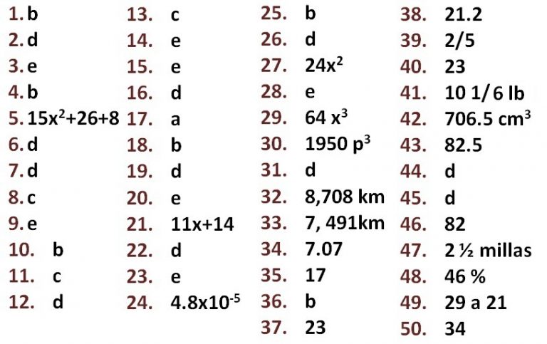 Guía para el examen de matemáticas - Spanish GED 365