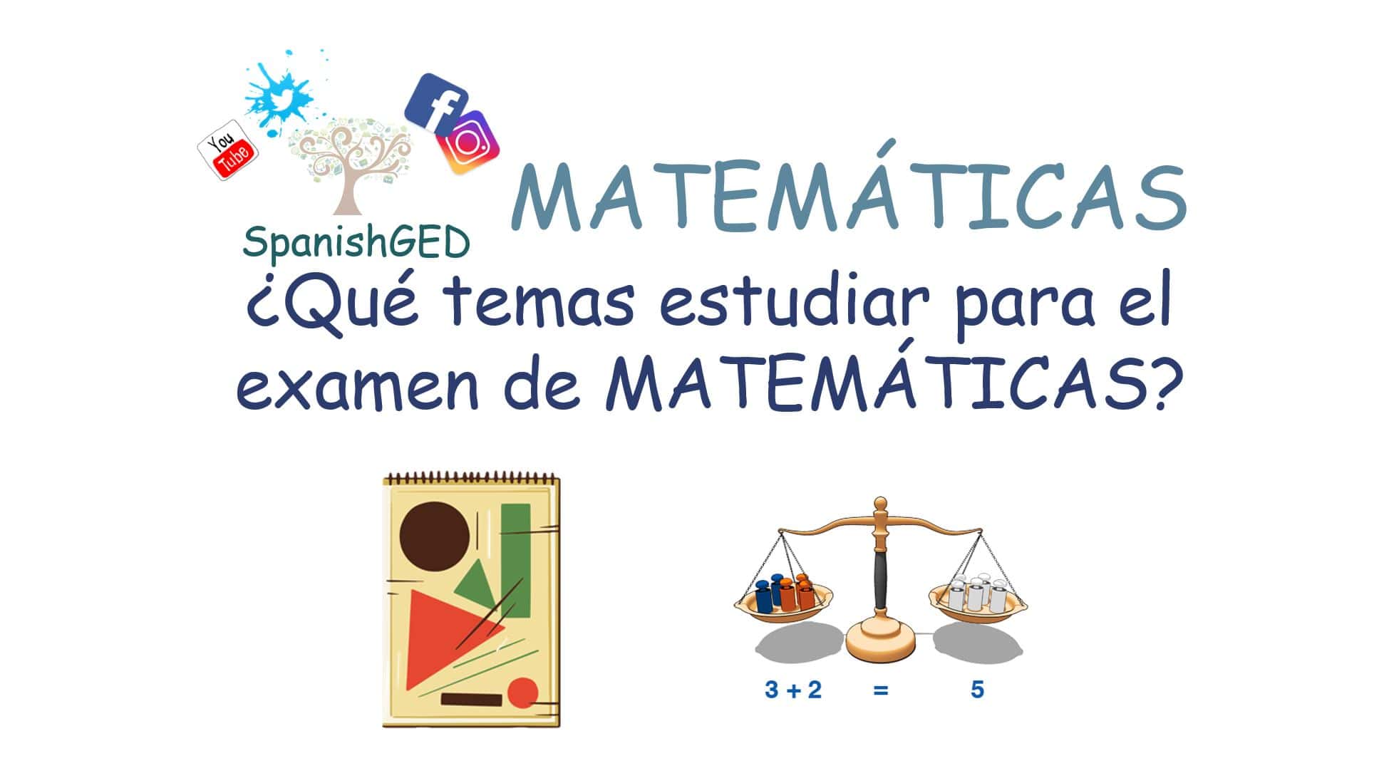 ¿Qué temas debo estudiar para el examen de matemáticas? - Spanish GED 365